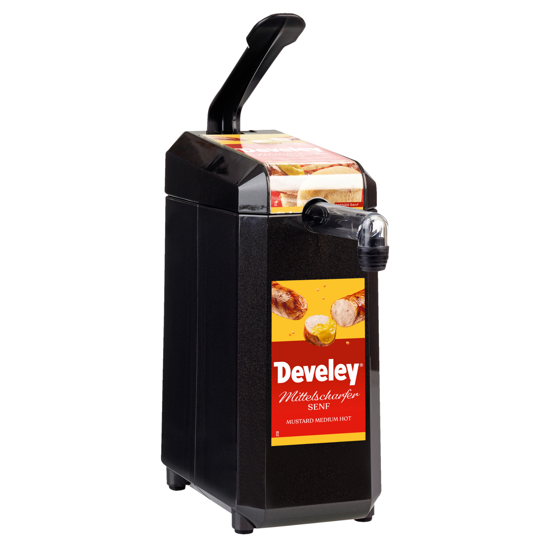 Dispenser with label - Develey medium-hot mustard